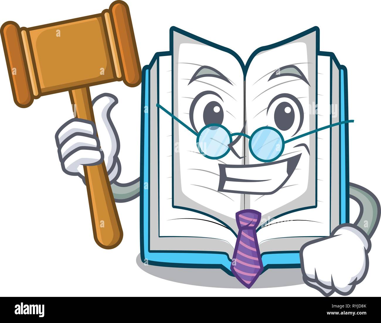 Judge opened book in the cartoon box Stock Vector Image & Art - Alamy