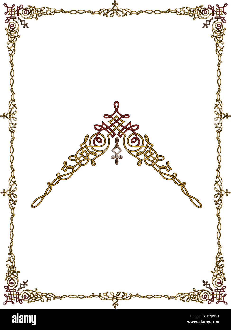 Old World Borders Vector - Tiled frame in plant leaves and flowers ...