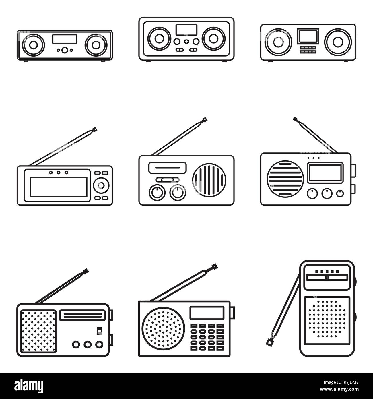 Radio signal icon vector Stock Vector Images - Alamy