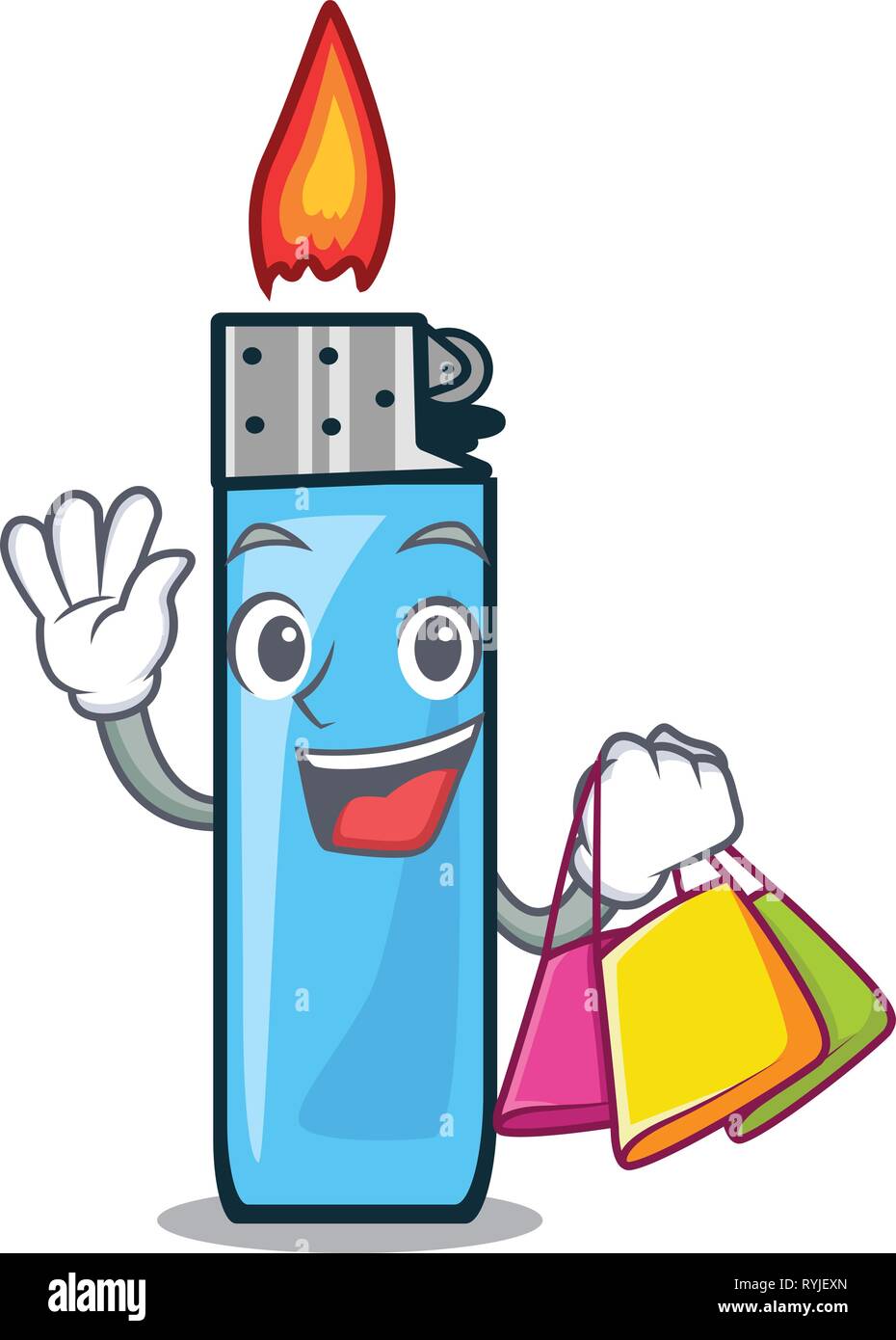 Shopping plastic lighters isolated in the cartoon Stock Vector Image ...