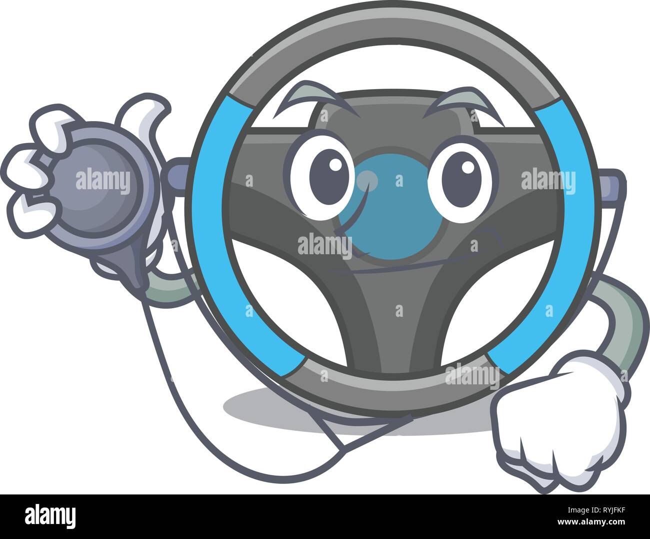 Doctor steering wheel isolated in the cartoon Stock Vector Image & Art ...
