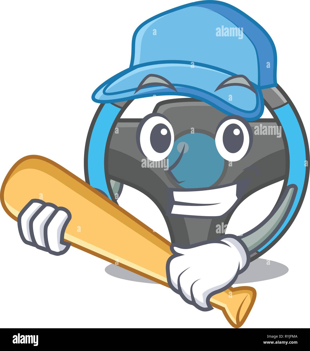 Playing baseball steering wheel isolated in the cartoon Stock Vector ...
