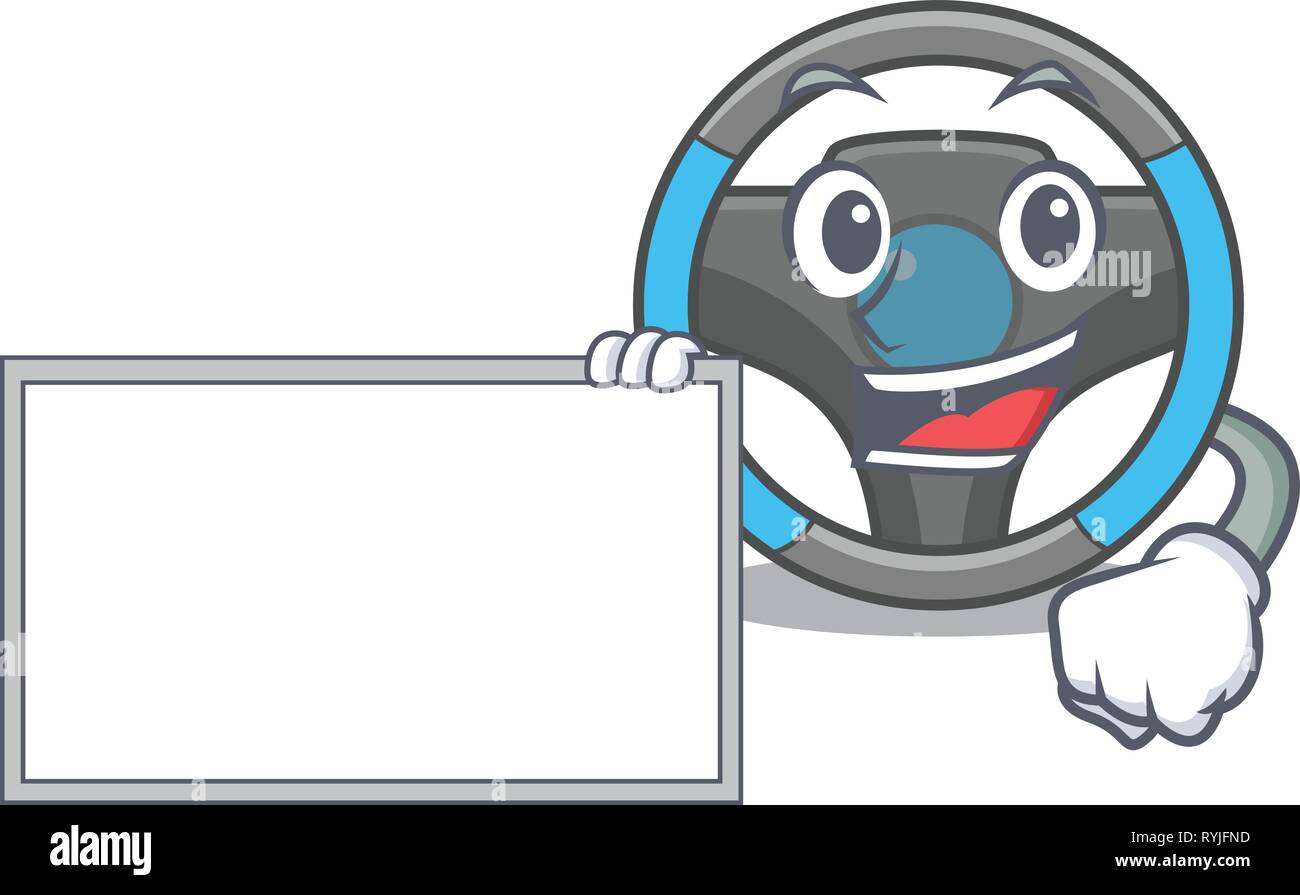 With board steering wheel isolated in the cartoon Stock Vector Image ...