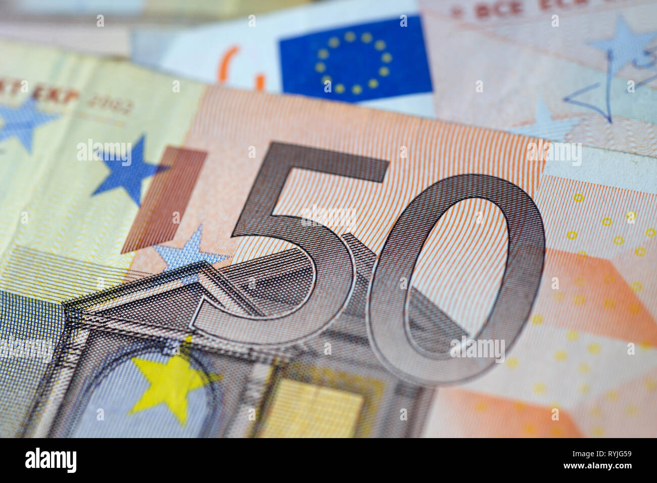 euro currency fifty euro bill Stock Photo - Alamy