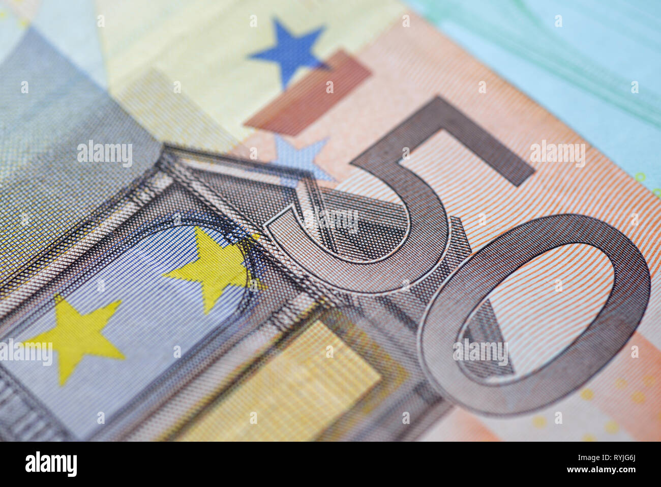 euro currency fifty euro bill Stock Photo - Alamy