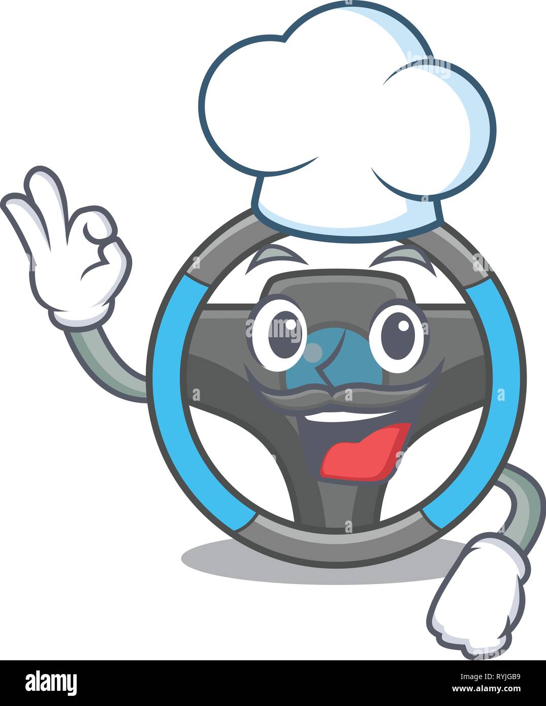 Chef steering wheel in the character shape Stock Vector Image & Art - Alamy
