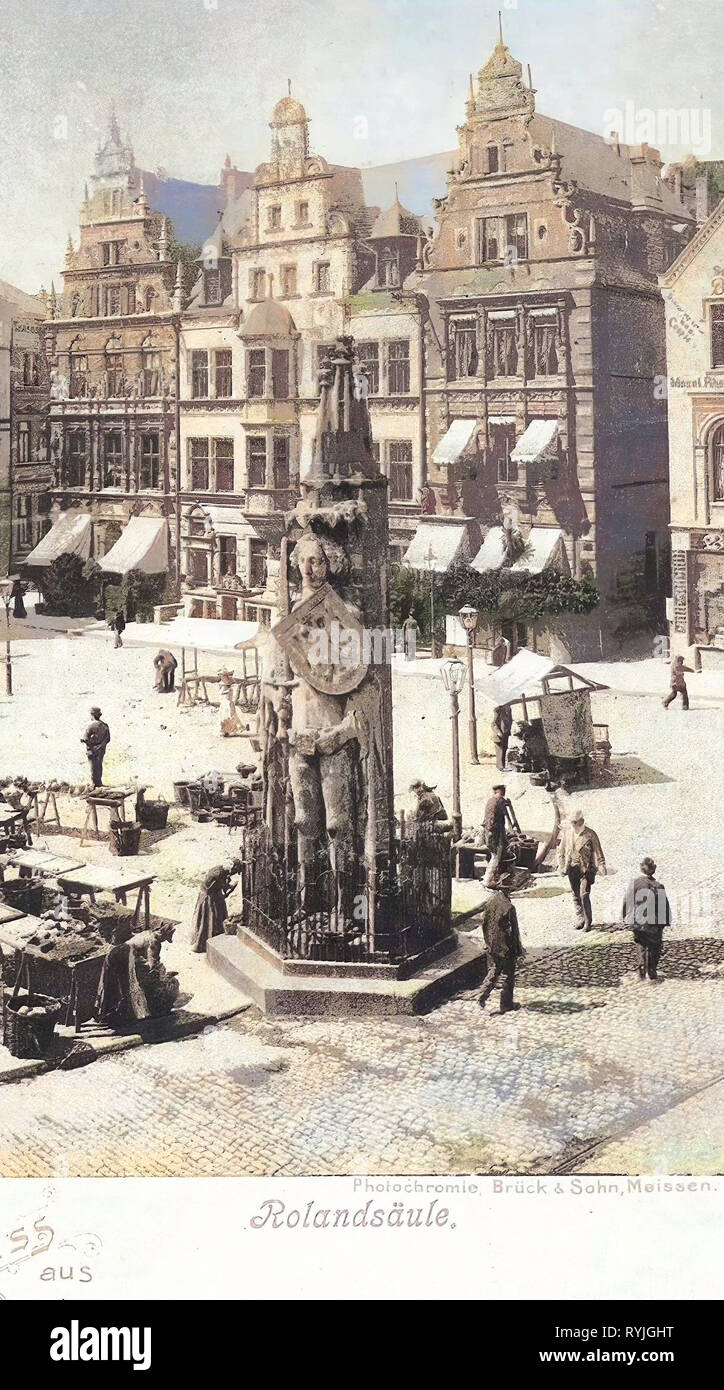 Roland statue of Bremen, Marketplace of Bremen, Buildings in Bremen ...