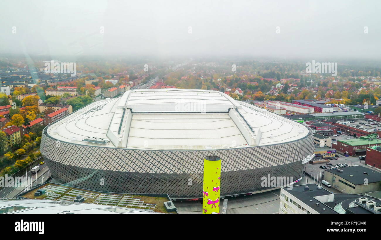 The dome like roof of the building in Stockholm Sweden with the aerial ...