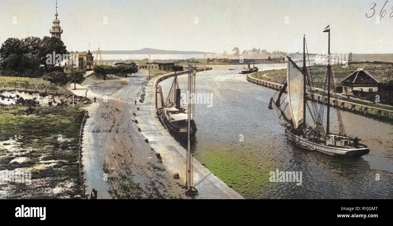 History of Gdańsk, 1898, Pomeranian Voivodeship, Danzig, Neufahrwasser ...
