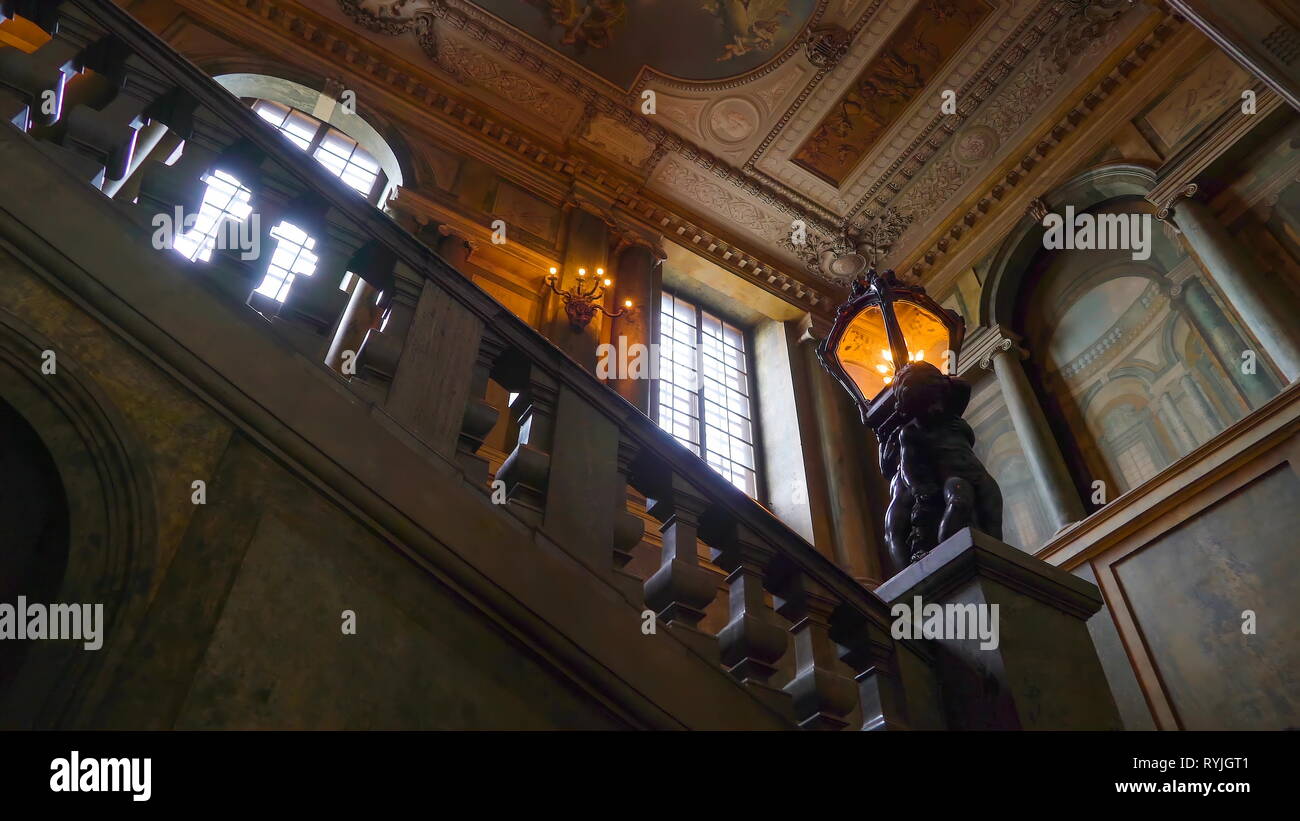 The vintage stairs of the royal palace in Stockholm Sweden where the ...