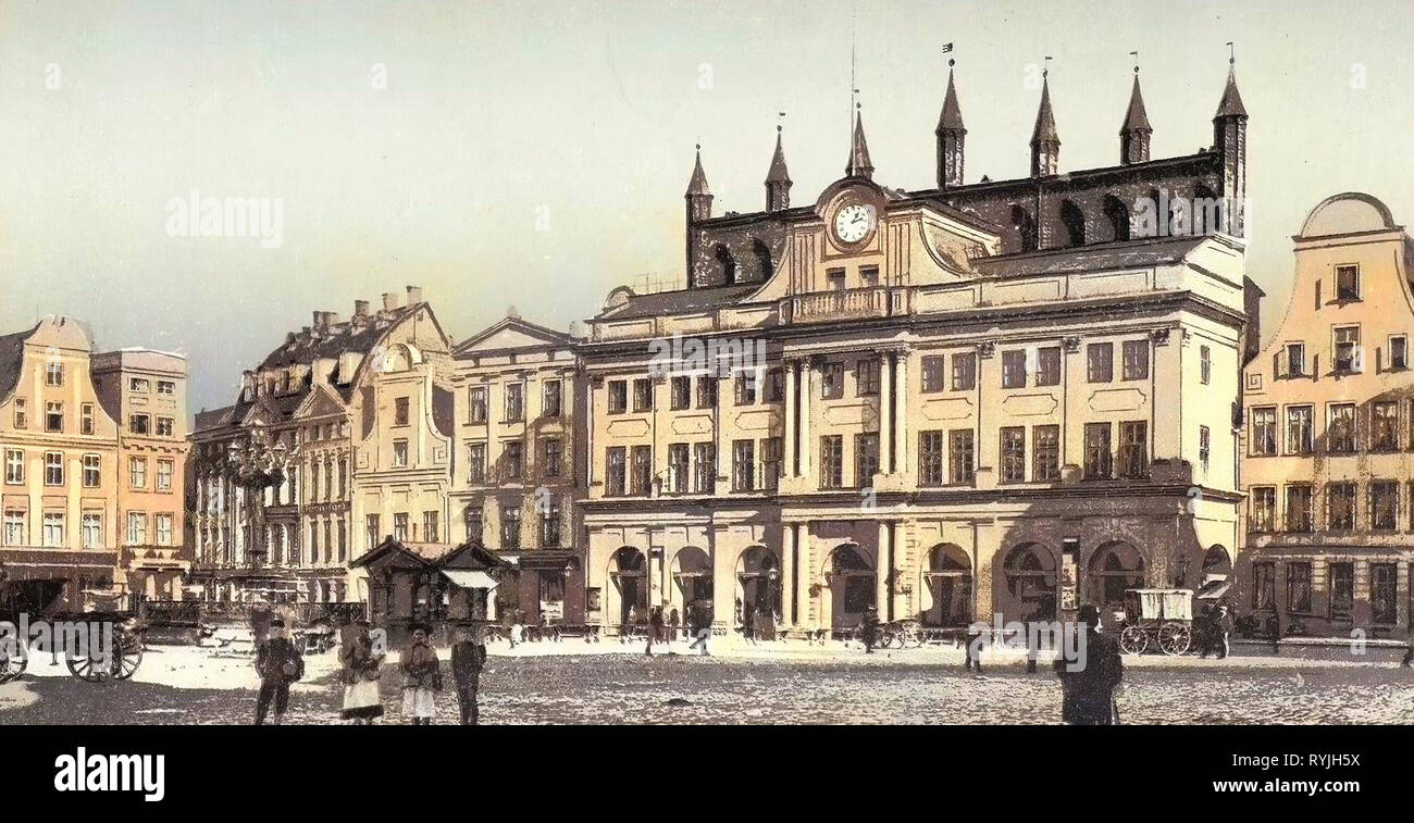 Town hall (Rostock), Horse-drawn carriages in Germany, 1898 ...