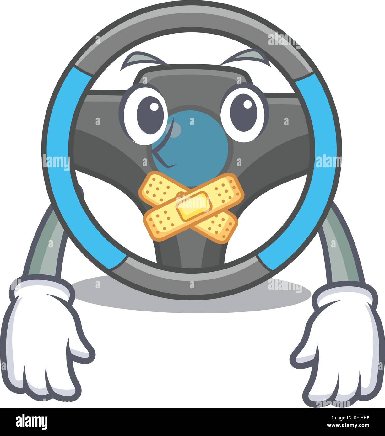 Silent miniature steering wheel in cartoon shape Stock Vector Image ...