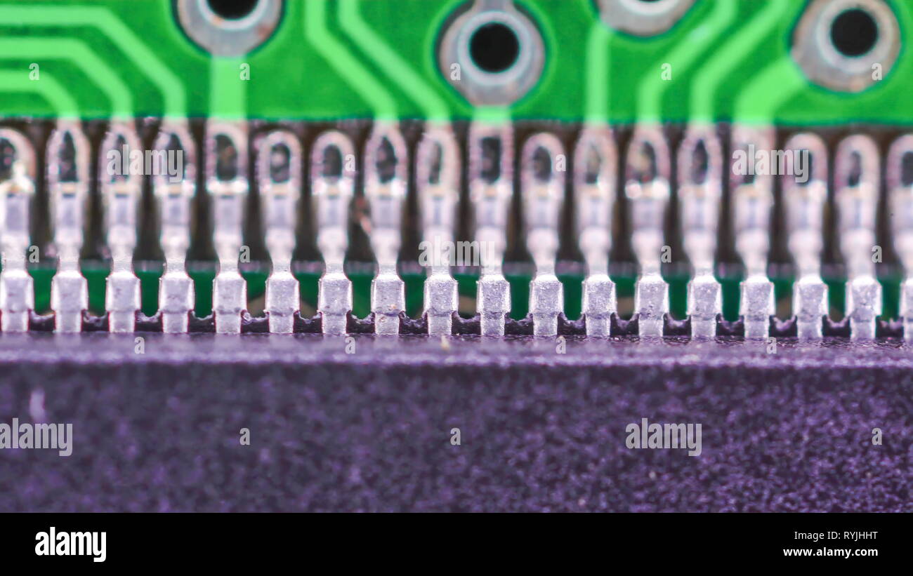Small tiny parts of the circuit board used for electronics project and ...