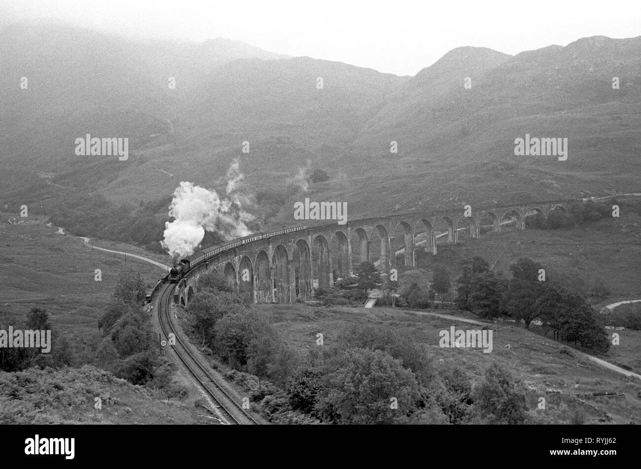 Steam locomotive LNER The Great Marquess on The Glenfinnan Viaduct ...