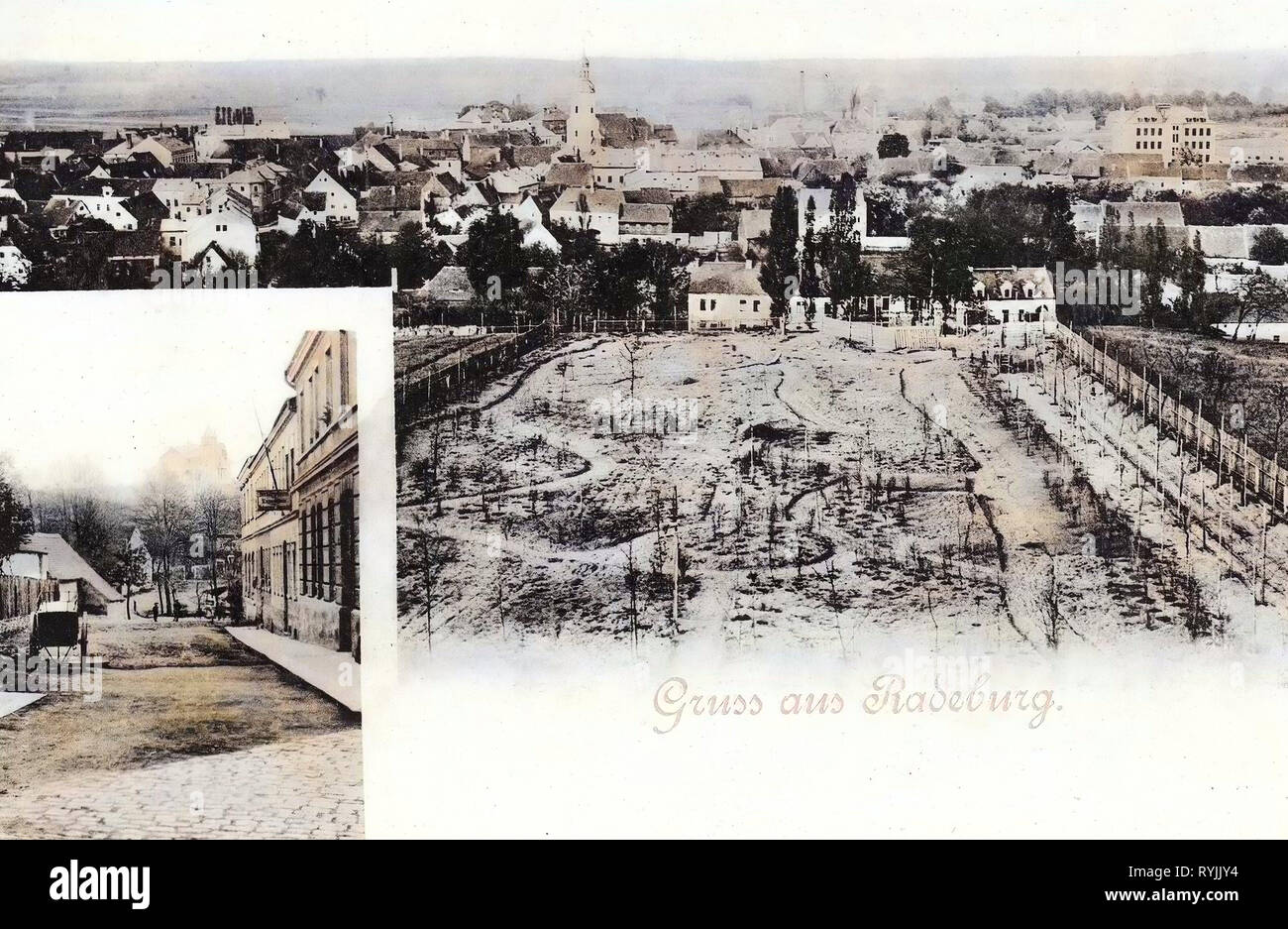Multiview postcards, Churches in Radeburg, 1899, Landkreis Meißen ...
