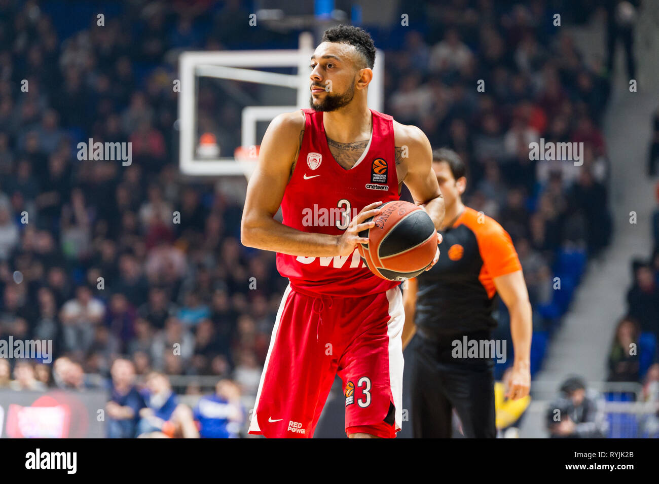 Nigel Williams-Goss in attack in Euroleague match against KK Buducnost ...