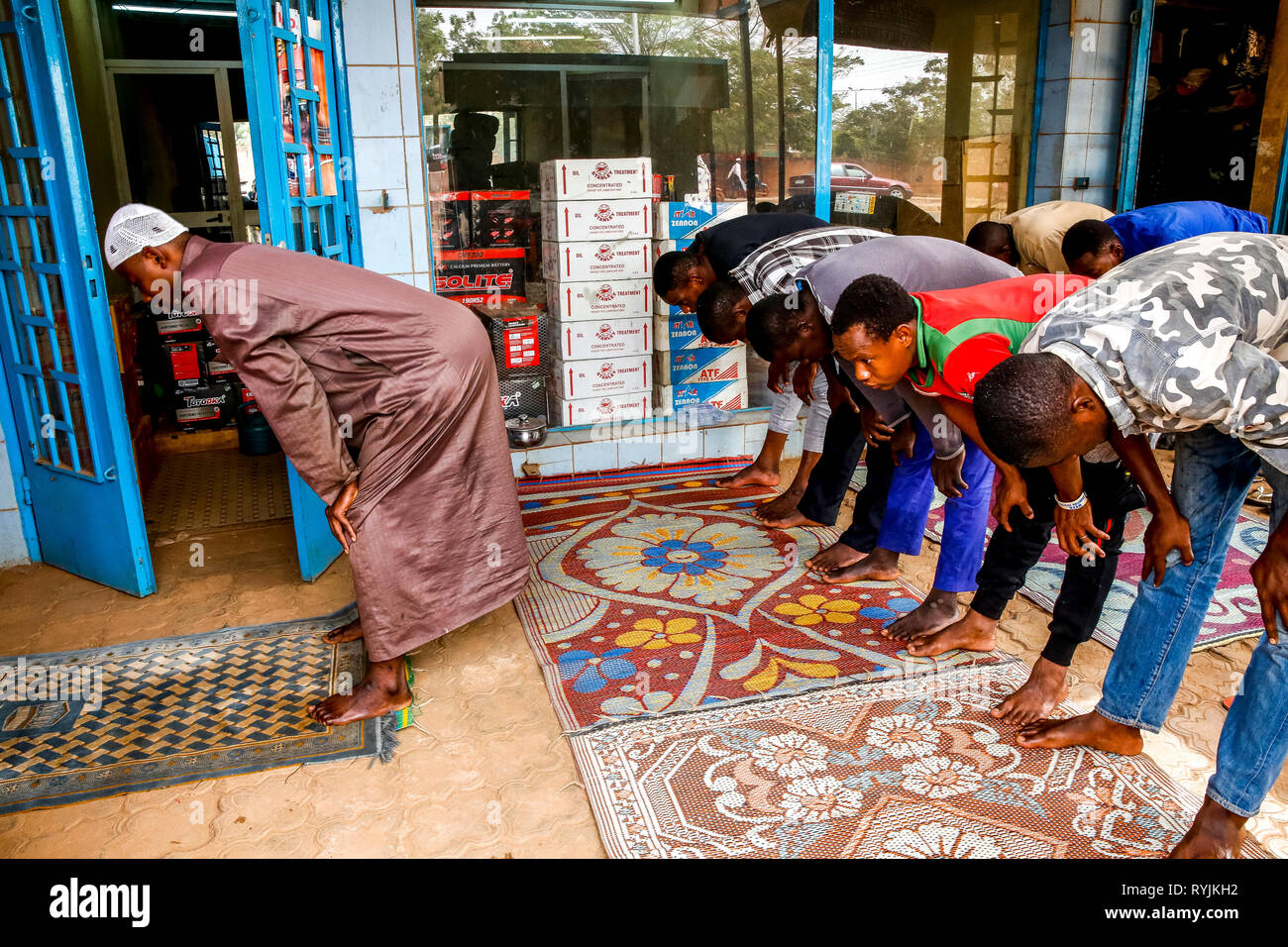 African Muslims Praying