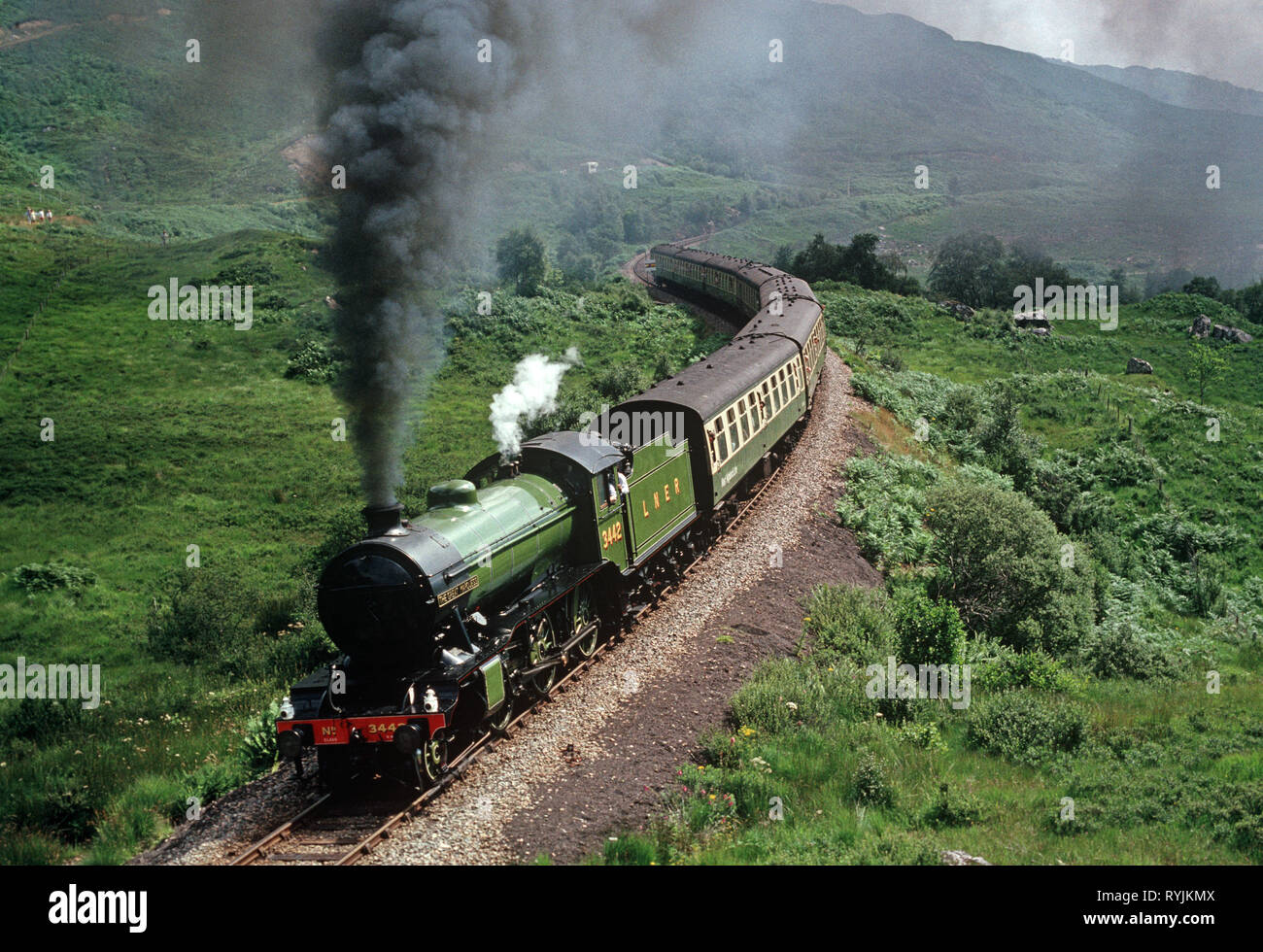 Steam locomotive LNER The Great Marquess on The West Highland Line ...