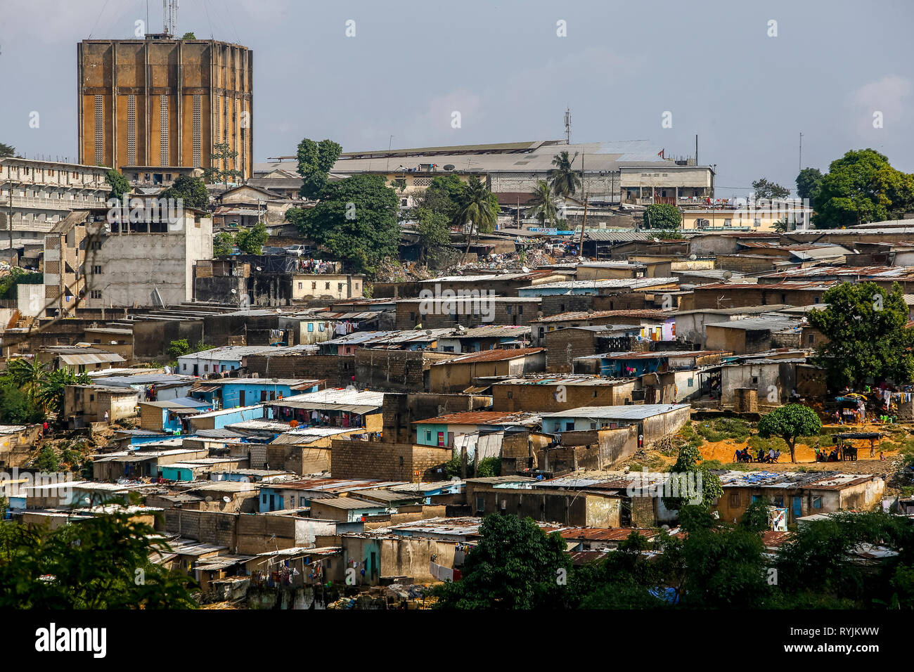 Slums in Abidjan, Ivory Coast Stock Photo - Alamy