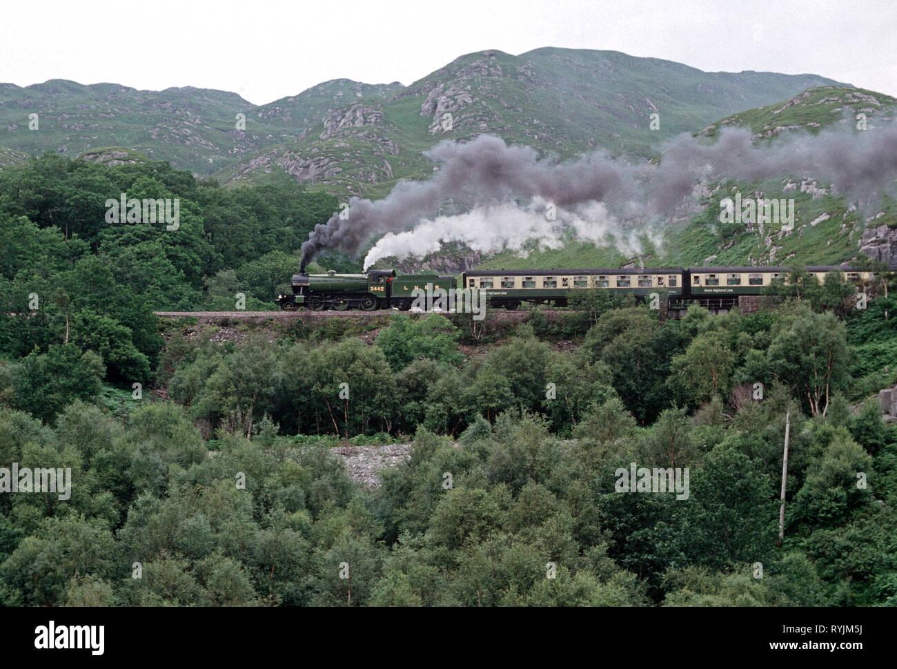 Steam locomotive LNER The Great Marquess on The West Highland Line ...