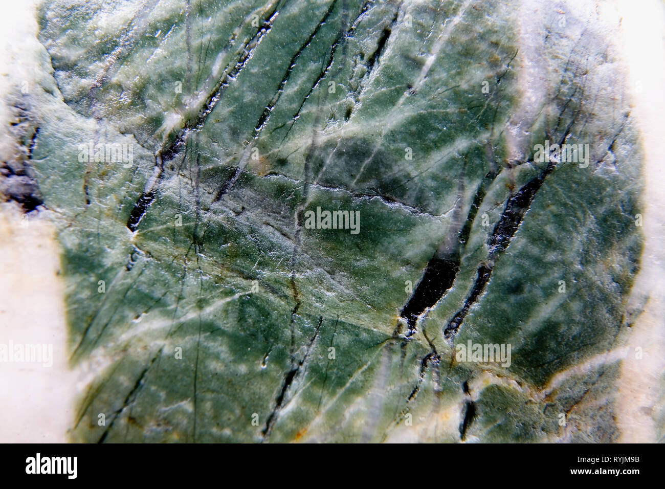 An interesting structure of the stone is photographed close-up. Macro ...