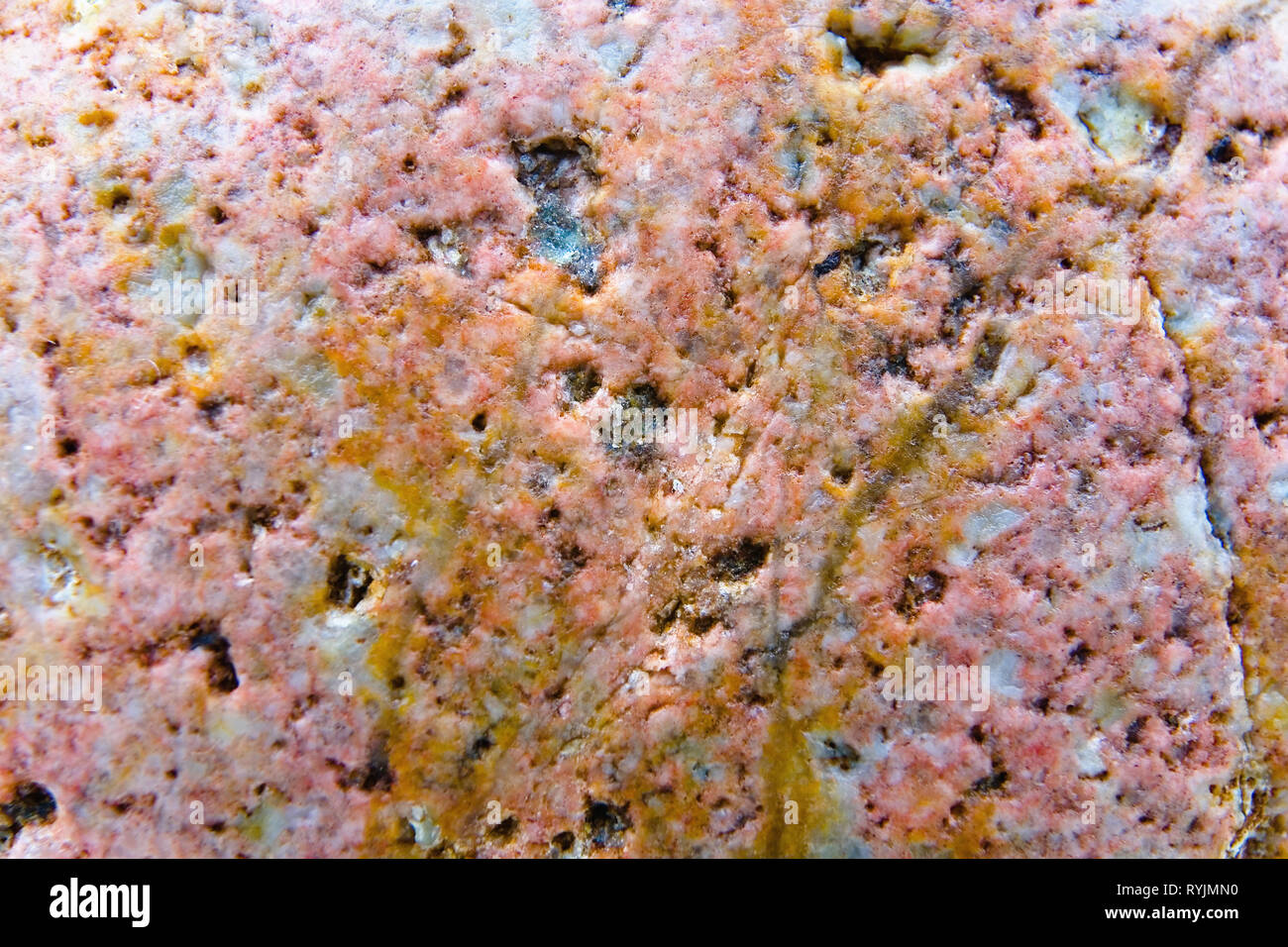 An interesting structure of the stone is photographed close-up. Macro ...