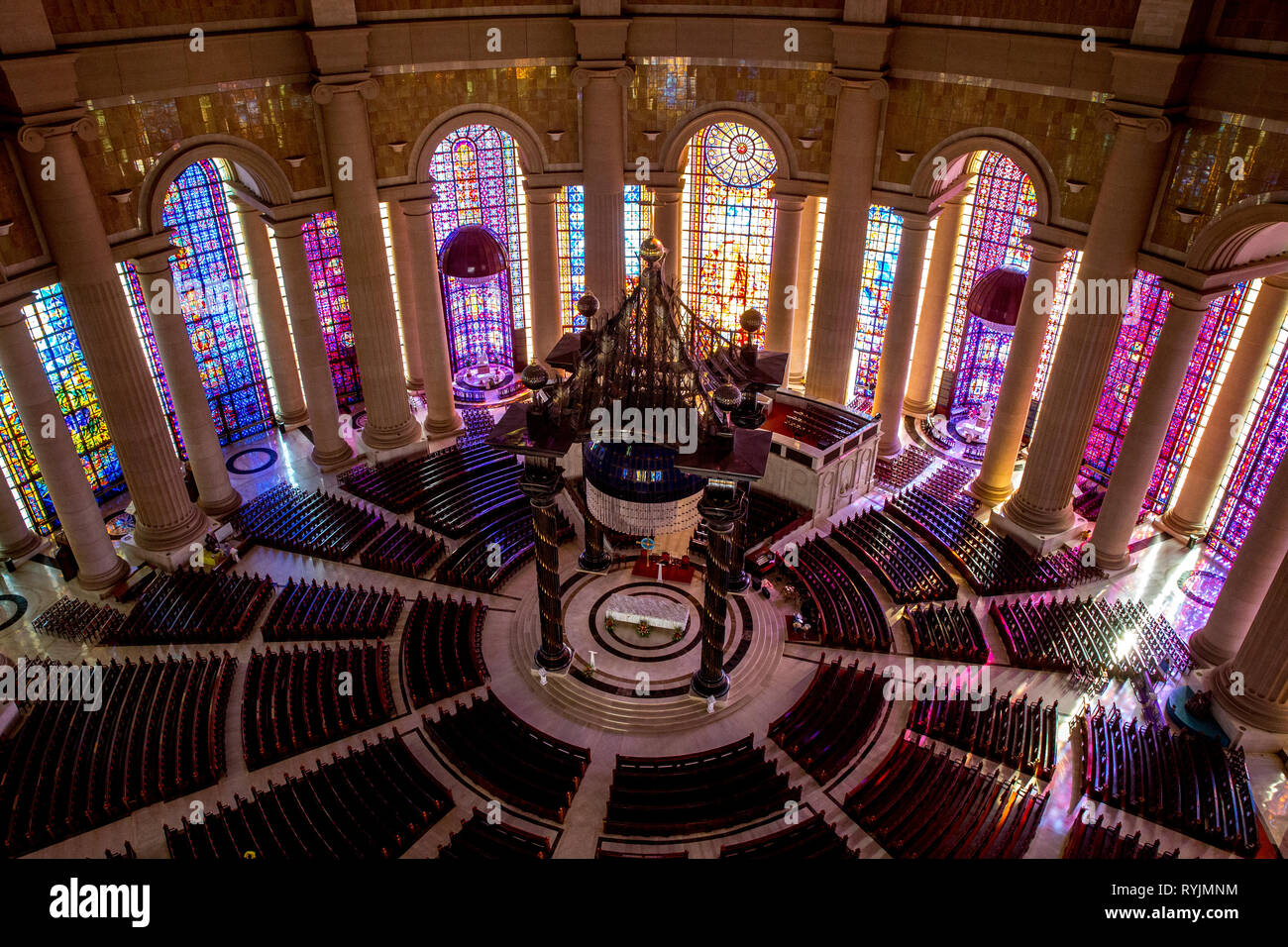 Basilica of Our Lady of Peace, a Roman catholic minor basilica in Yamoussoukro, the ...
