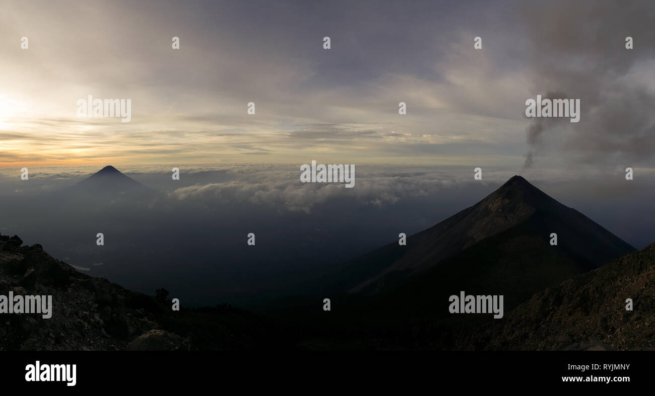 Volcano landscape of Guatemala Stock Photo - Alamy