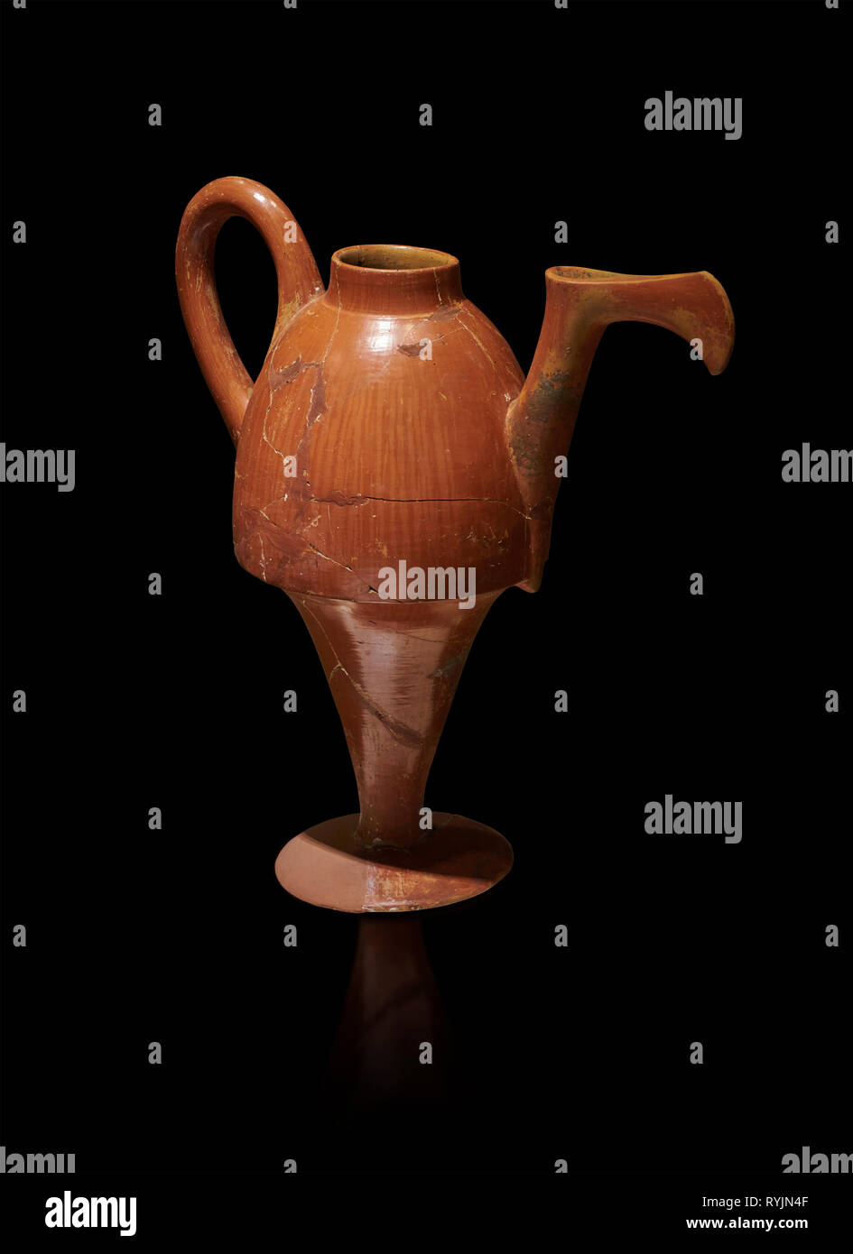 Terra cotta Hittite beaker shaped side spouted pitcher - 1700 BC to ...