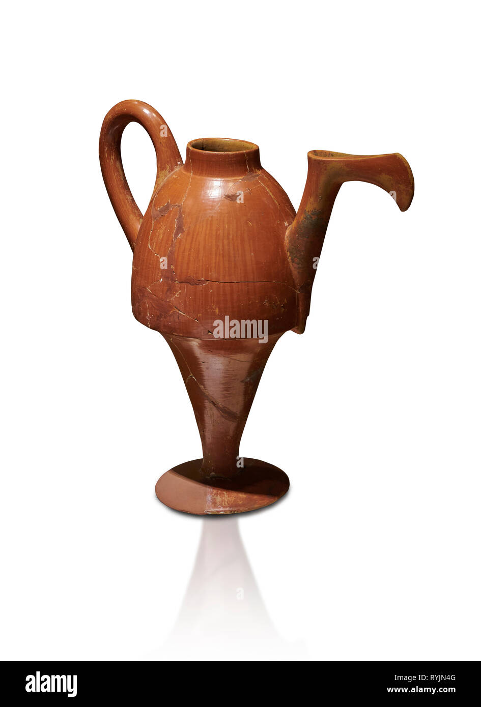 Terra cotta Hittite beaker shaped side spouted pitcher - 1700 BC to ...