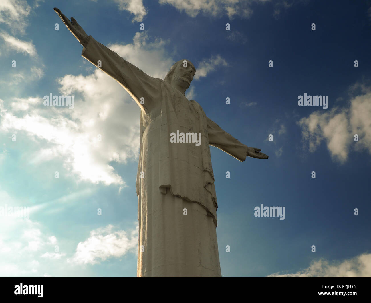 Christo Rey statue in Cali Colombia Stock Photo - Alamy
