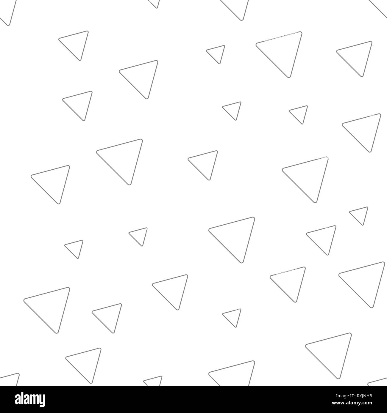 Seamless pattern with random triangles with solid line strokes. Line ...