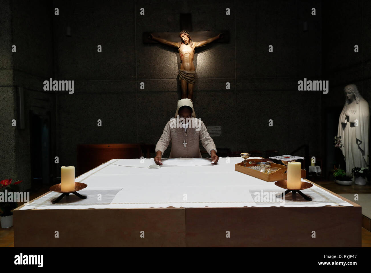 The Visitation Monastery. Monastic life. Catholic mass. Marclaz. France ...