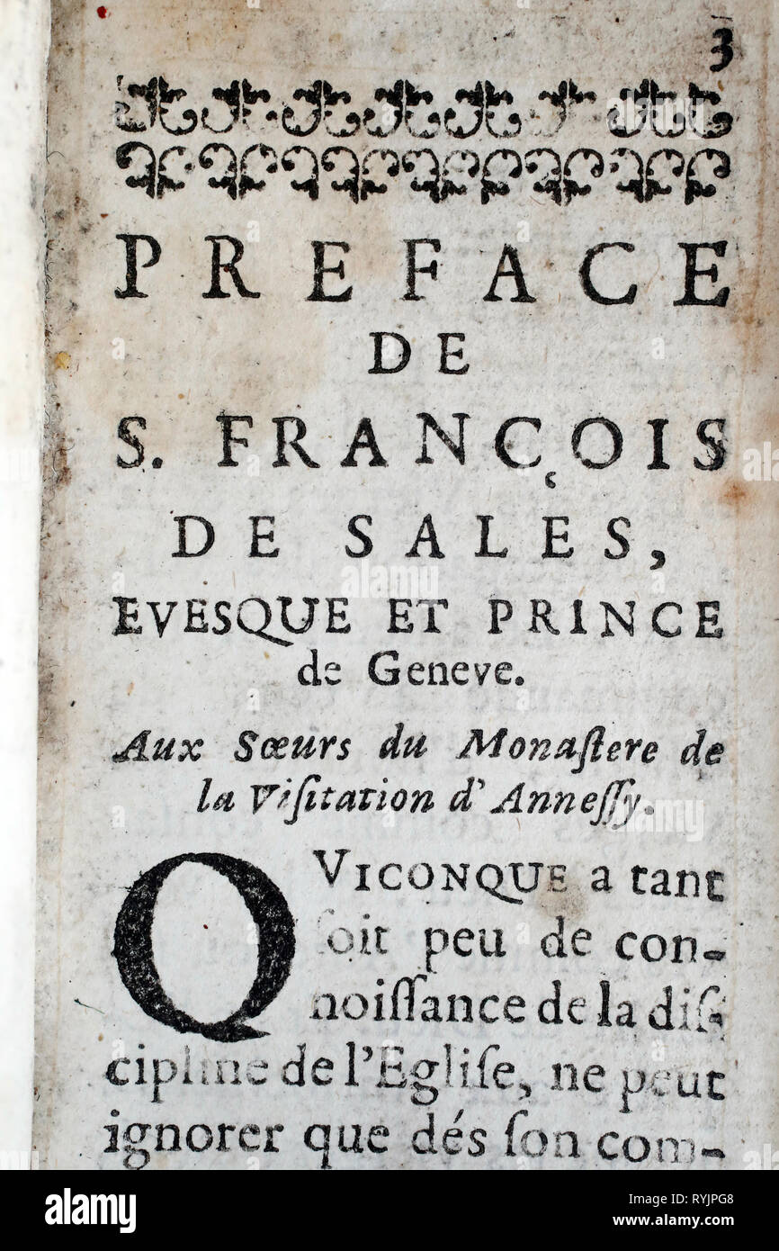 Monastic rules. The Rule of St. Augustine. France Stock Photo - Alamy