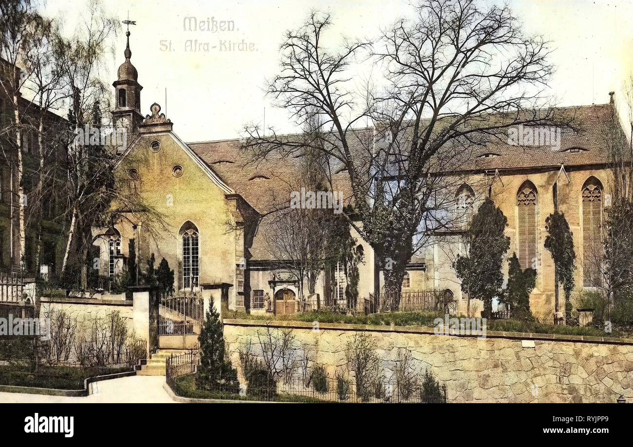 Afrakirche (Meißen), 1910, Meißen, St. Afra, Kirche, Germany Stock ...