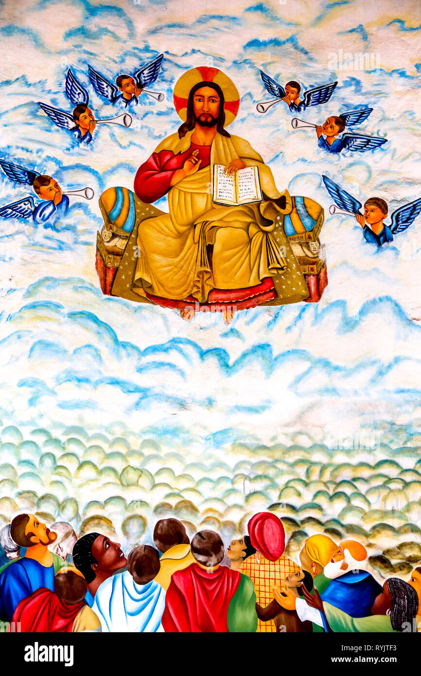 Freco in Cristo Risorto de Hedzranawoe catholic parish church, Lomé ...