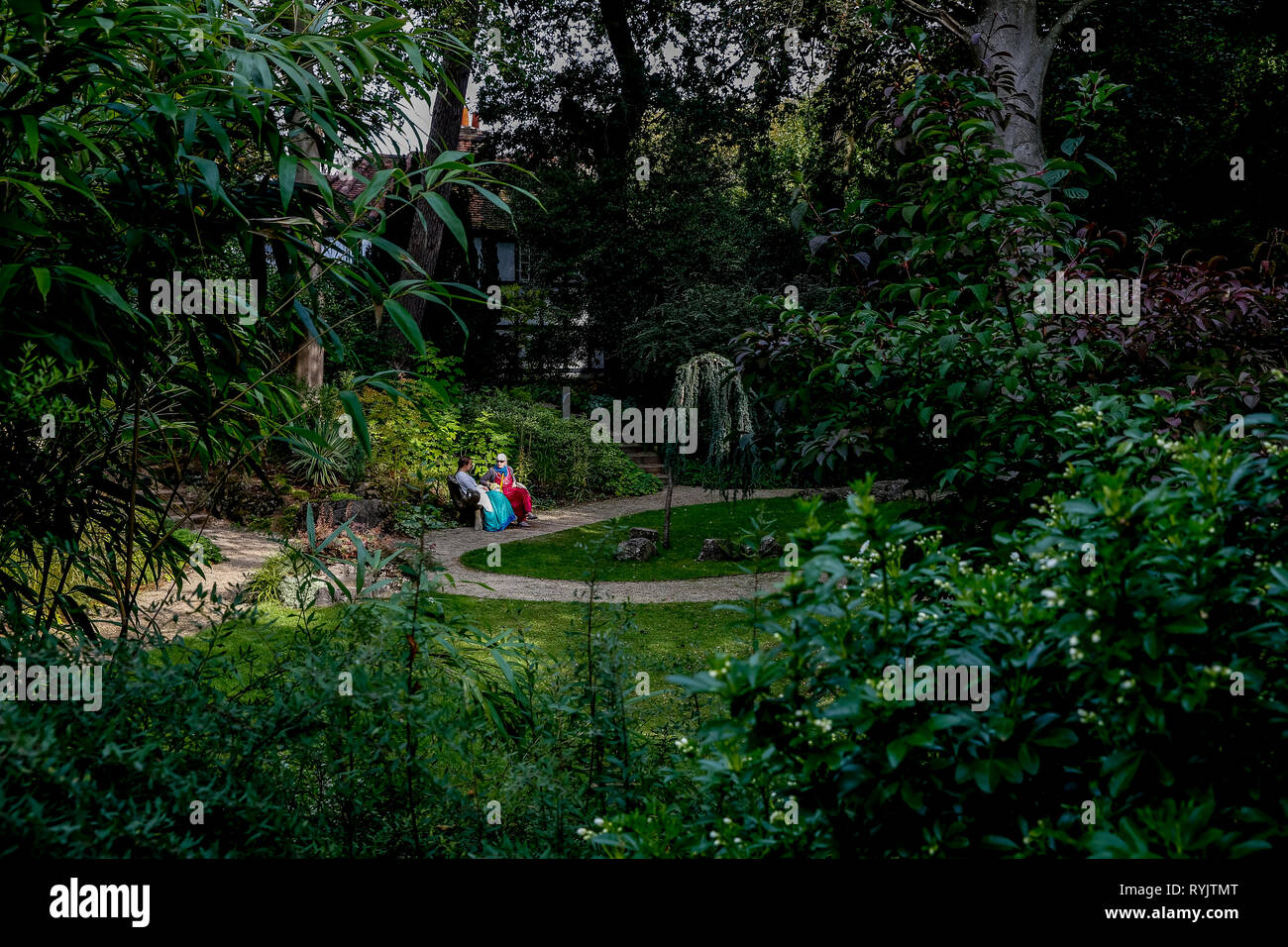 The George Harrison garden, Bhaktivedanta manor, Watford, U.K Stock ...