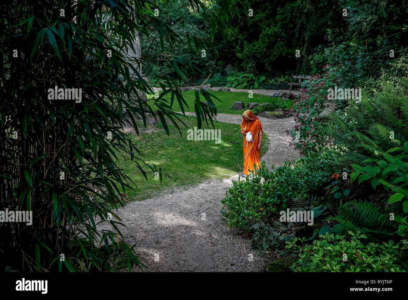 The George Harrison garden, Bhaktivedanta manor, Watford, U.K Stock ...