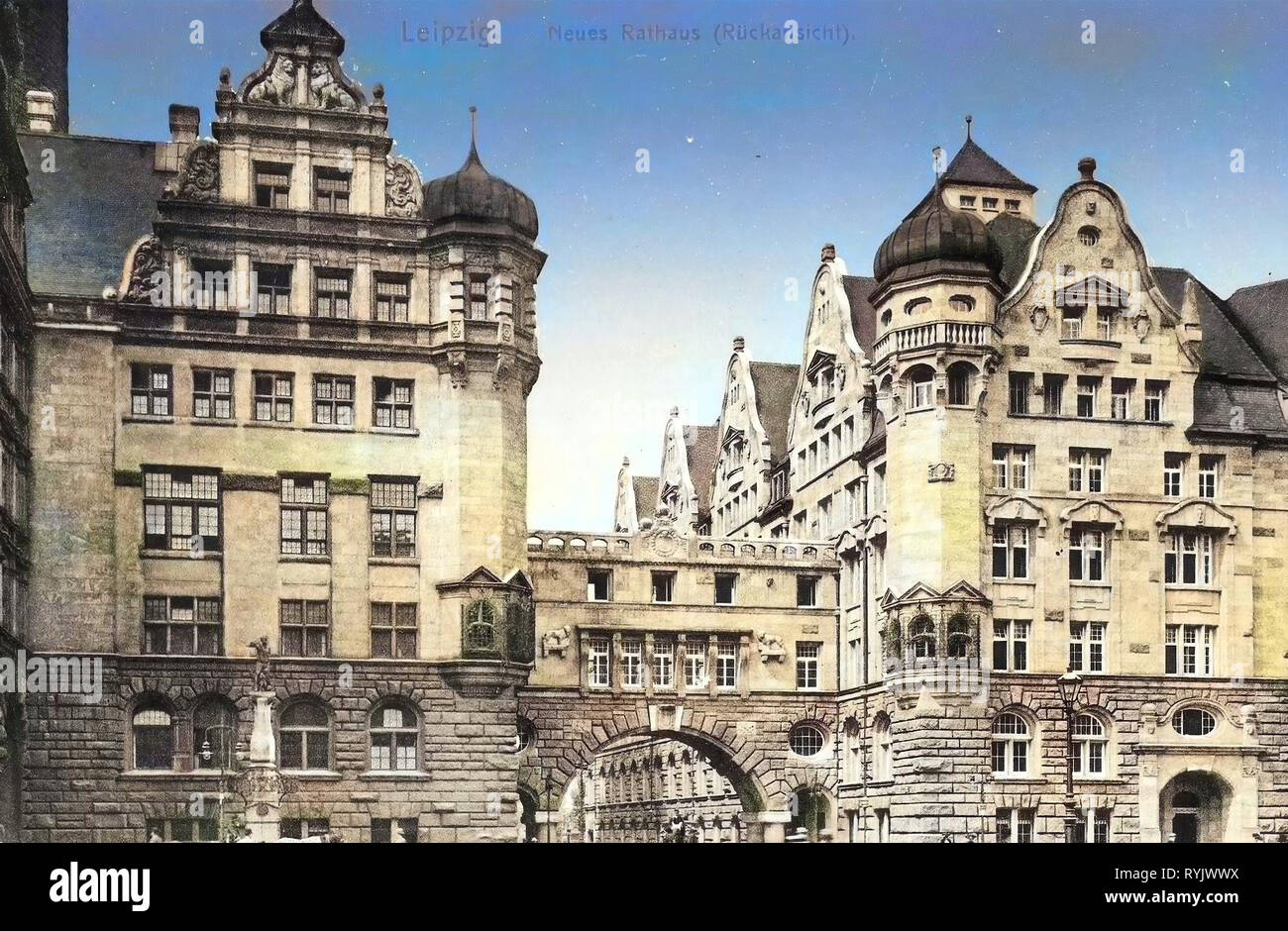 Exterior of Neues Rathaus (Leipzig), 1911, Leipzig, Neues Rathaus Stock ...