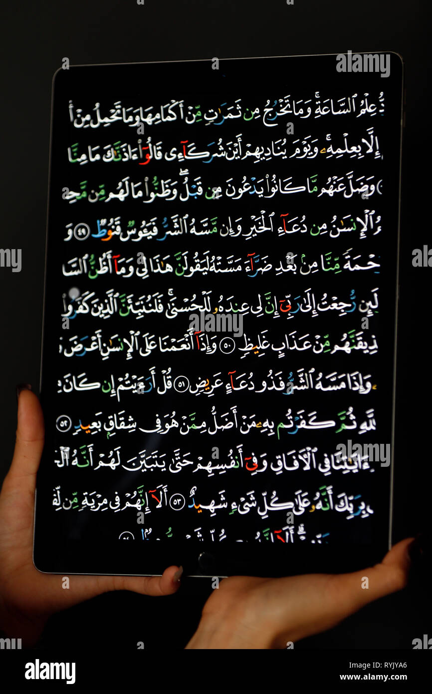 Reading a digital book hi-res stock photography and images - Alamy