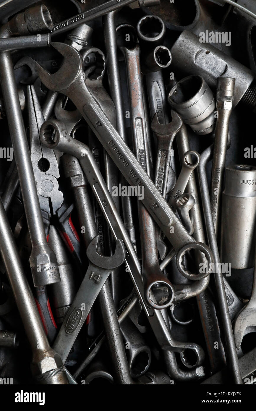 Mechanical workshop. Tools. Ho Chi Minh City. Vietnam Stock Photo - Alamy