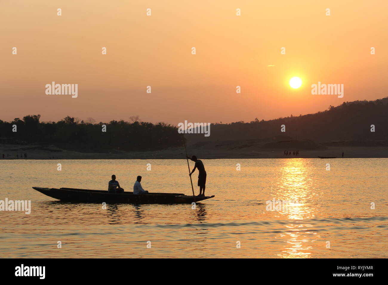 Natural view. Dhaleswari river Bangladesh Stock Photo - Alamy