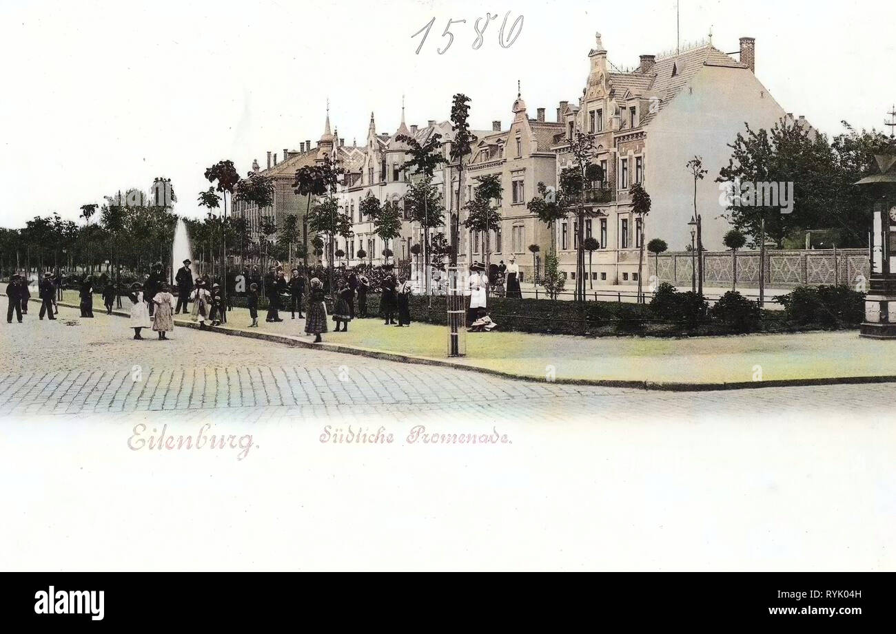 Advertising columns in Saxony, Esplanades, Eilenburg, 1901, Landkreis ...