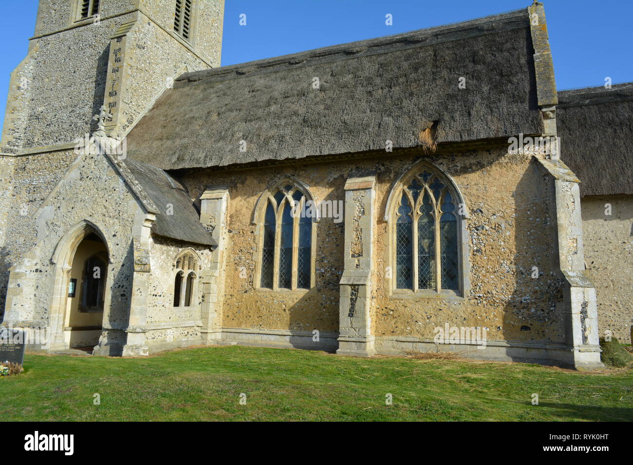 All saints church Icklingham Suffolk England. Rare thatched church ...