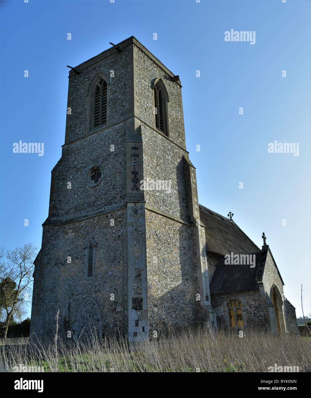 All saints church Icklingham Suffolk England. Rare thatched church ...