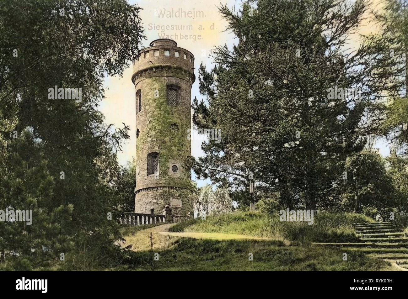 Wachbergturm (Waldheim), 1913, Landkreis Mittelsachsen, Waldheim ...