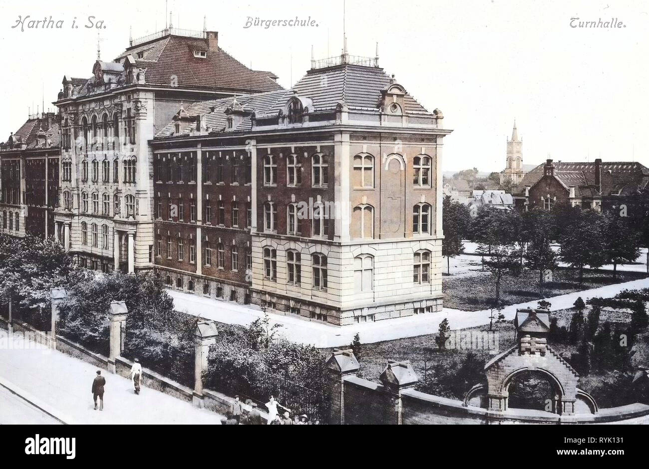 Pestalozzi-Schule (Hartha), 1913, Landkreis Mittelsachsen, Hartha ...