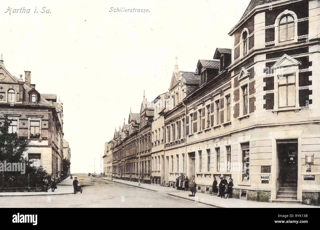Maggi, Schillerstraße (Hartha), 1913, Landkreis Mittelsachsen, Hartha ...