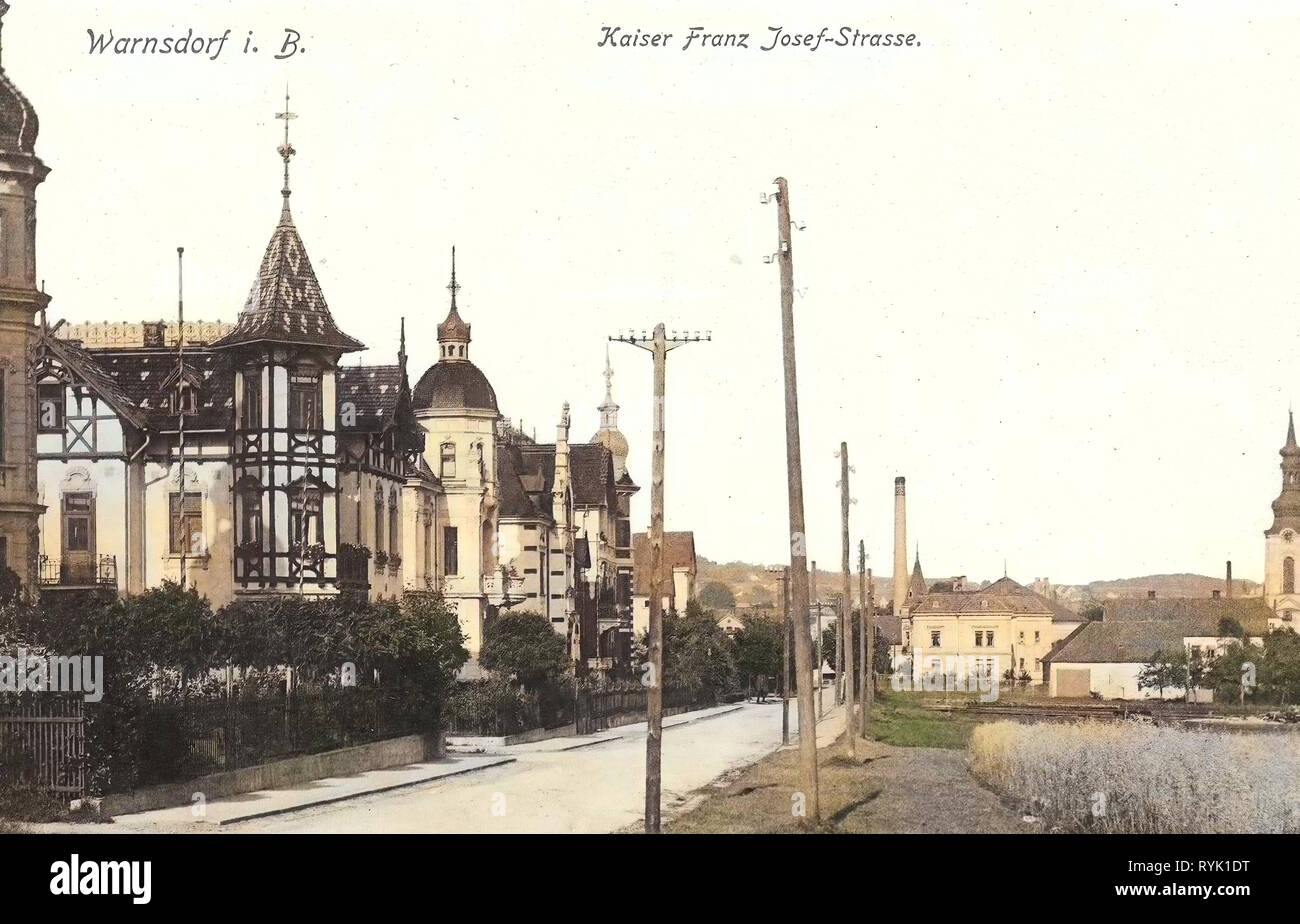 Buildings in Varnsdorf, Churches in Varnsdorf, 1913, Ústí nad Labem ...
