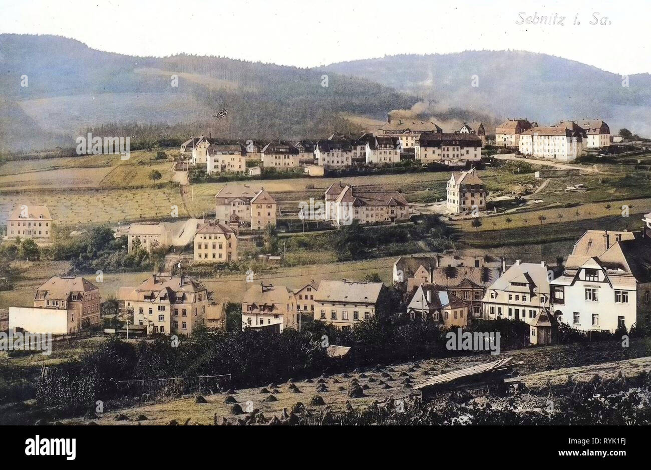 Buildings in Sebnitz, 1913, Landkreis Sächsische Schweiz-Osterzgebirge ...